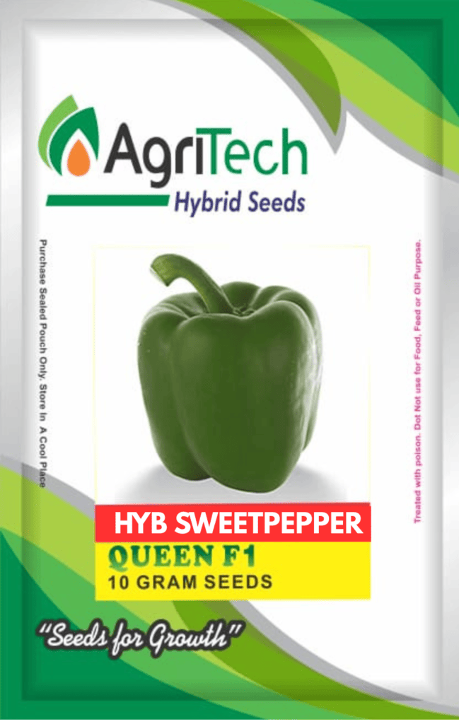 Queen F1 Hybrid Sweet Pepper Packet-Agritech - Green Gold Agri Seeds ...
