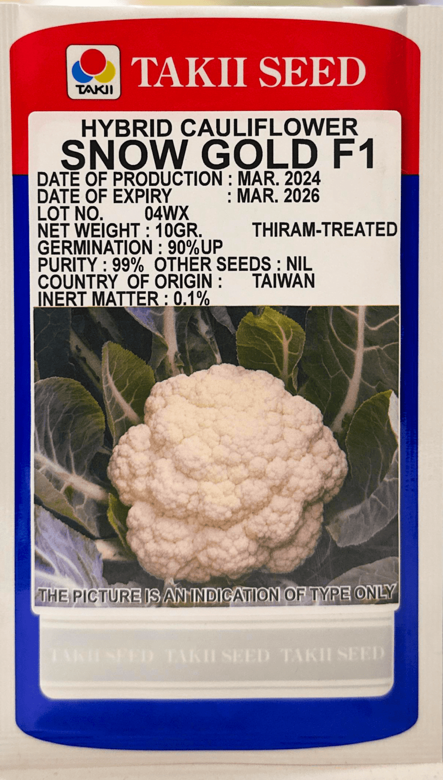 Snow Gold Hybrid Cauliflower Seeds - Green Gold Agri Seeds(Pvt)Ltd